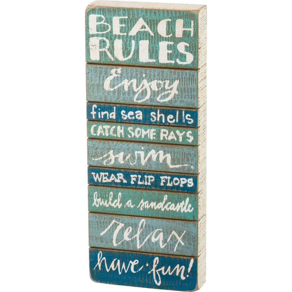 Beach Rules | Wall Sign | Beach House Decor | Coastal Decor – SolagoHome